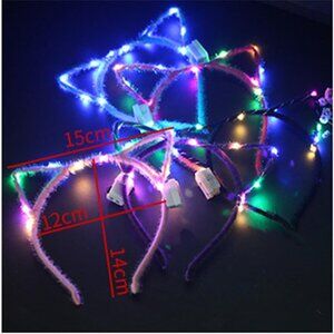 Accessories | 1 Pieces Cat Ears Headbands Setled Cute Cat Light Up Head ...